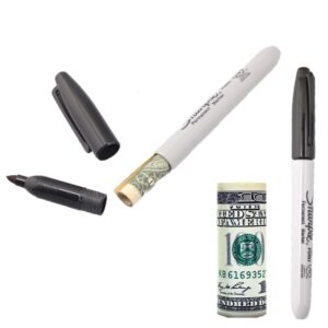 fake pen diversion safe - hidden secret compartment decoy sharpie pen safe to hide money jewelry small container to keep valuables safe in plain sight storage hiding containers safes marker hider pens