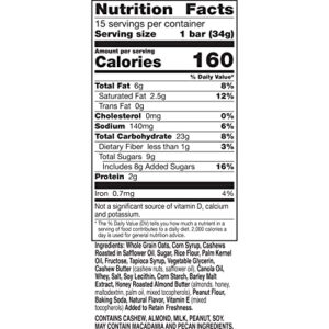 Nature Valley Sweet & Salty Nut, Cashew Granola Bars, Family Pack, 15 ct, 18 oz