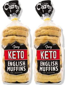 franz bakery keto english muffins with living chic keto lifestyle guide 2 pack (2 x 12oz)