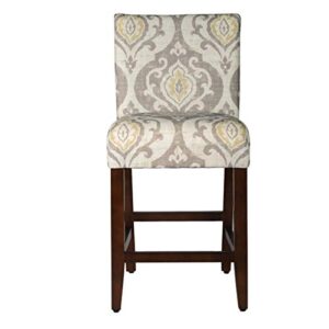 homepop upholstered counter height barstool, 24-inch, suri cream