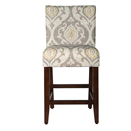 HomePop Upholstered Counter Height Barstool, 24-Inch, Suri Cream