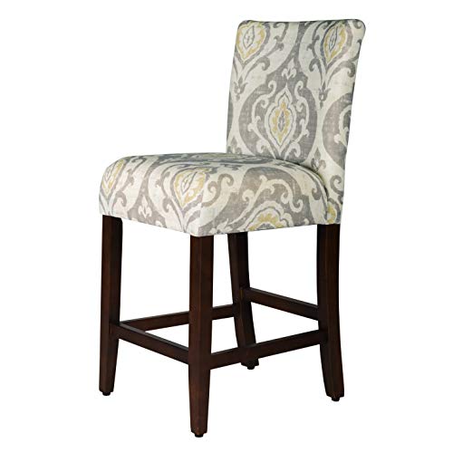 HomePop Upholstered Counter Height Barstool, 24-Inch, Suri Cream