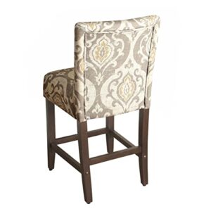 HomePop Upholstered Counter Height Barstool, 24-Inch, Suri Cream