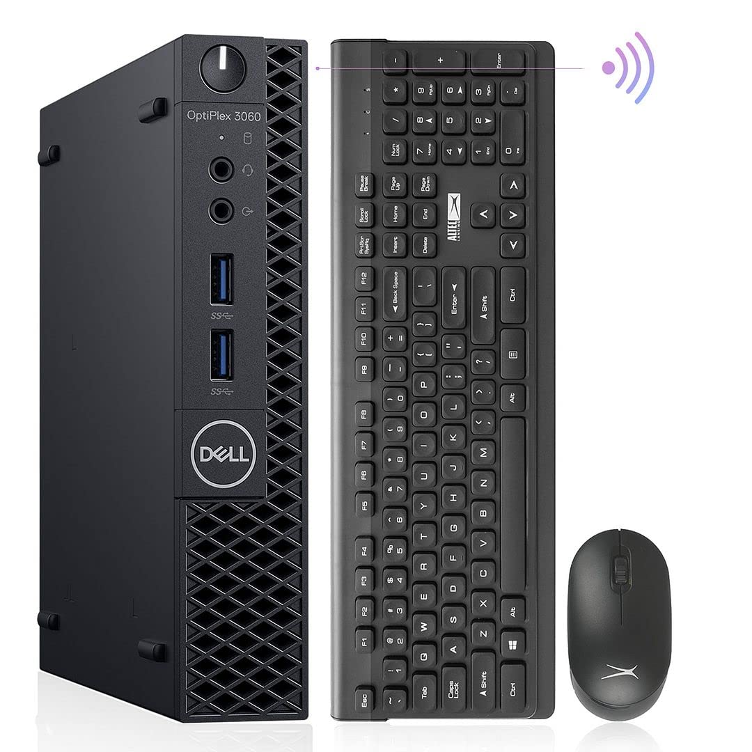 Dell Mini PC Windows 11 Micro Computer OptiPlex 3060 Desktop,i7-8700T 16GB Ram 512GB M.2 NVMe M.2 SSD,AX210 Built-WiFi 6E,HDMI Dual Monitor Support,Wireless Keyboard Mouse (Renewed)