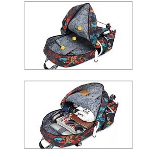 FENGJINRUHUA 15.6 Inch Convenient USB Cartoon School Bag Casual Fashion Bags Computer Cool Travel Multifunction Backpack