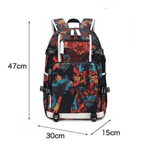 FENGJINRUHUA 15.6 Inch Convenient USB Cartoon School Bag Casual Fashion Bags Computer Cool Travel Multifunction Backpack