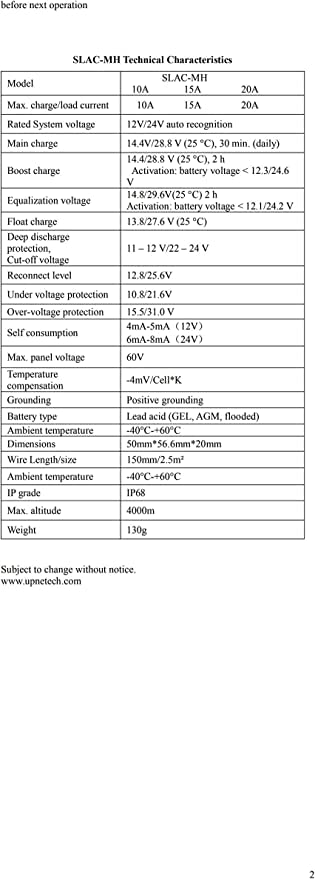 Solar Charge Controller IP68 ;15A 12V/24V Solar Panel Battery Intelligent Regulator. Clear readable 5 LED Display of The State of Charge. 4 Stage Charging(Main,Boost, Equalization, Float)