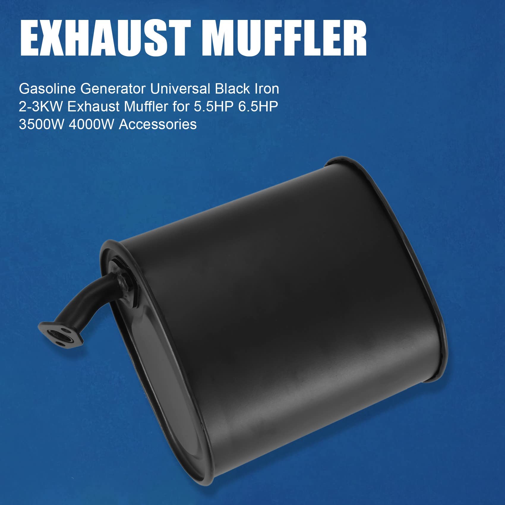 Gasoline Generator Universal 2-3KW Exhaust Muffler for 5.5HP 6.5HP 3500W 4000W Accessories