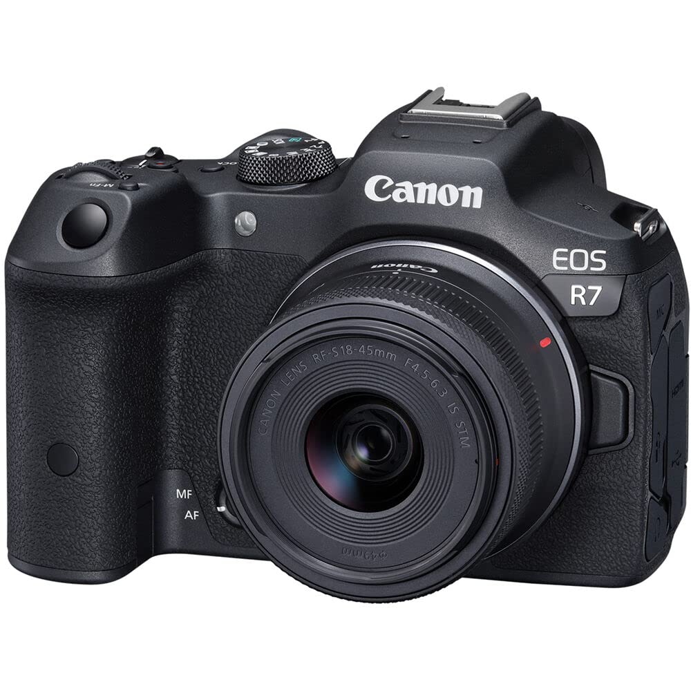 Canon EOS R7 Mirrorless Camera (5137C002) + Sony 64GB Tough SD Card + Bag + Charger + LPE6 Battery + Card Reader + Corel Photo Software + HDMI Cable + Flex Tripod + Hand Strap + More (Renewed)