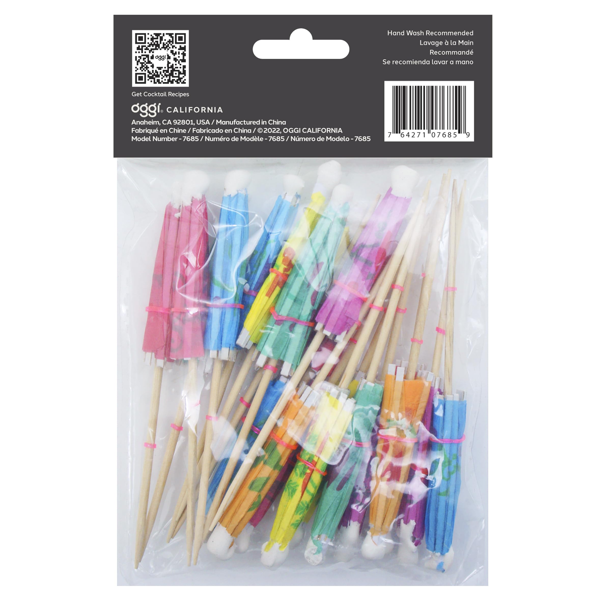 OGGI Cocktail Umbrellas for Drinks 20 pcs - Drink Umbrellas Cocktail Picks, Paper Drink Umbrellas, Mini Drink Umbrellas Toothpicks for Cocktails, 4.25" / 11cm