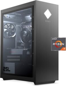 omen 2022 newest upgraded 25l gaming desktop pc, geforce rtx 3060, amd ryzen 7 3700x, 64 gb ddr4 ram, 2tb ssd+4tb hdd, windows 11, vr ready, rgb lighting black