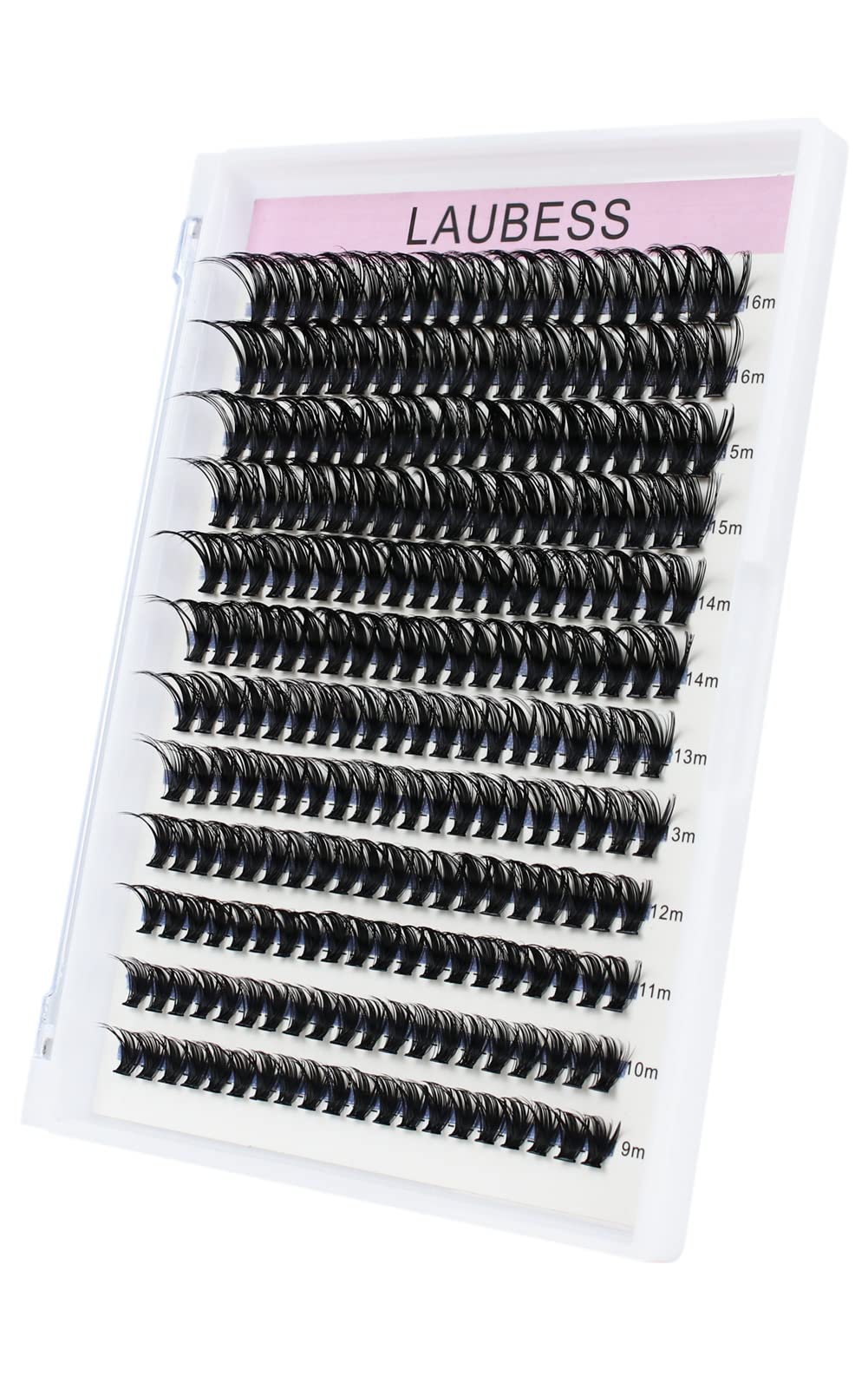 Lash Clusters 14-18mm 240pcs 50D Individual Lashes D Curl Cluster Lashes Mixed Length Eyelash Clusters DIY Lash Extension Kit Cluster Eyelash Extensions (50D-0.07D, 14-18mm)