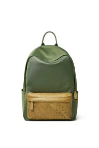 daiblueland casual daypack backpack for women unisex large lightweight travel rucksack with leather pockets(army green) (back-001)