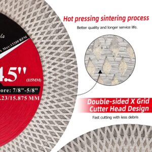 DT-DIATOOL Diamond Tile Blade 4 Inch Porcelain Cutting Disc Double-Sided X Mesh Cutting & Grinding Disc for Porcelain Ceramic Marble Artificial Stone