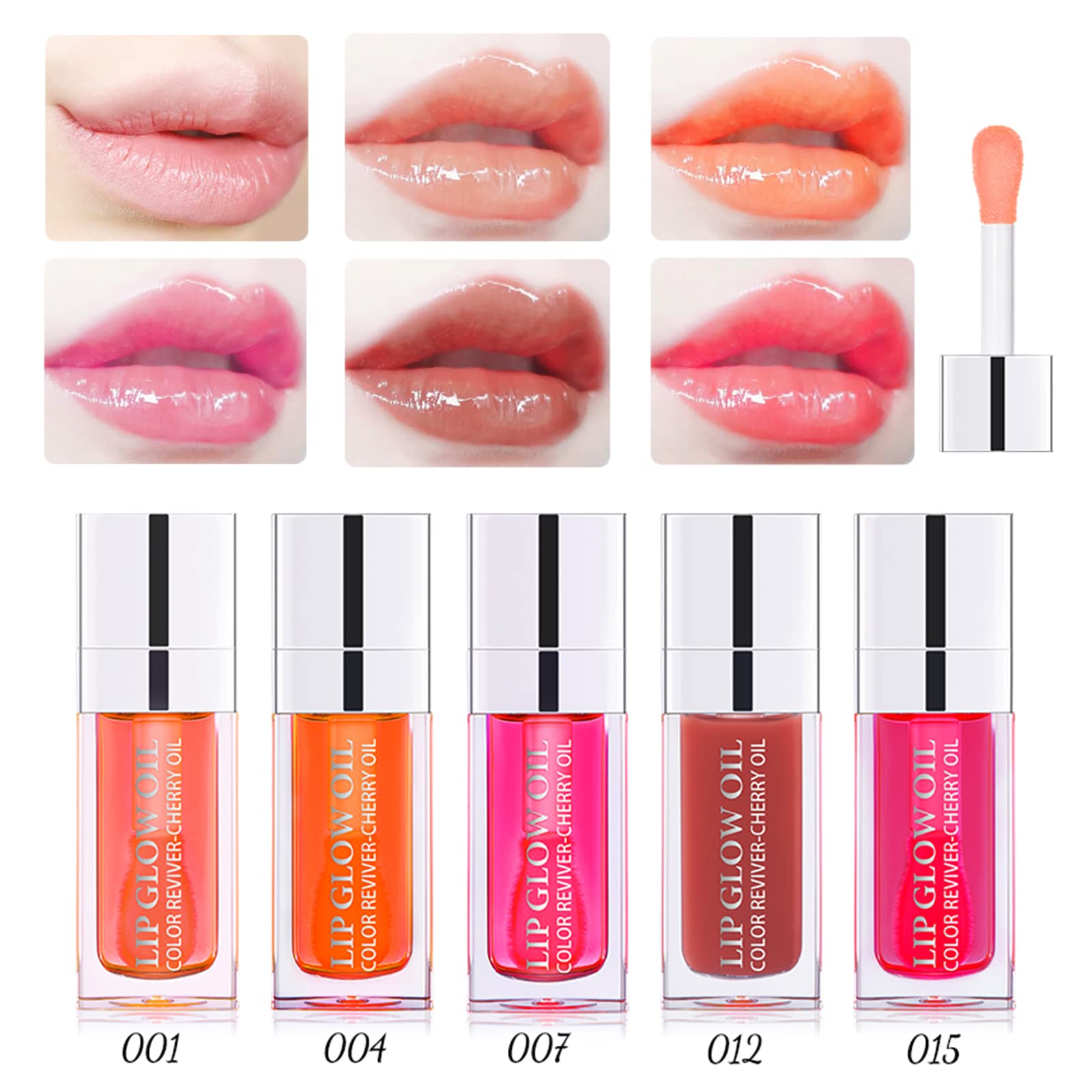 DAGEDA Tinted Lip Oil Plumping Lip Gloss, Hydrating Lip Glow Oil Lip Care Moisturizing Clear Toot Lip Oil for Dry Lips, Nourishing Lip Oil Gloss Non-Sticky Shine Lip Tint (012 Rosewood)