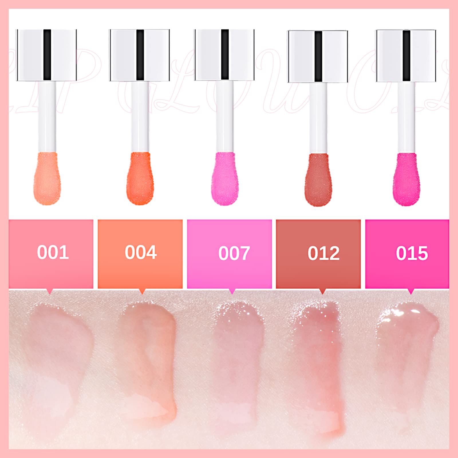 DAGEDA Tinted Lip Oil Plumping Lip Gloss, Hydrating Lip Glow Oil Lip Care Moisturizing Clear Toot Lip Oil for Dry Lips, Nourishing Lip Oil Gloss Non-Sticky Shine Lip Tint (012 Rosewood)