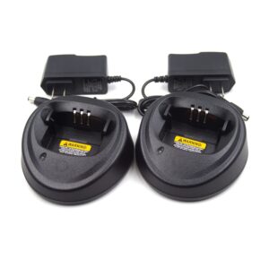 (2-pack) wpln4137 charger for motorola cp200 cp200d cp150 cp180 pr400 dep450 nntn4496 nntn4497 nntn4970 wpln4138