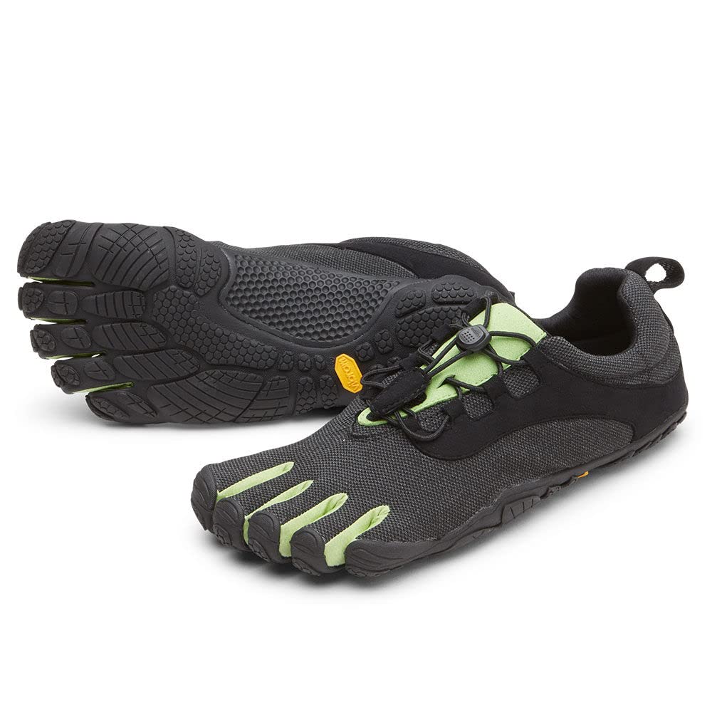 Vibram Women's FiveFingers V-Run Retro, Black/Green/Black, 40 EU / 8.5-9 US