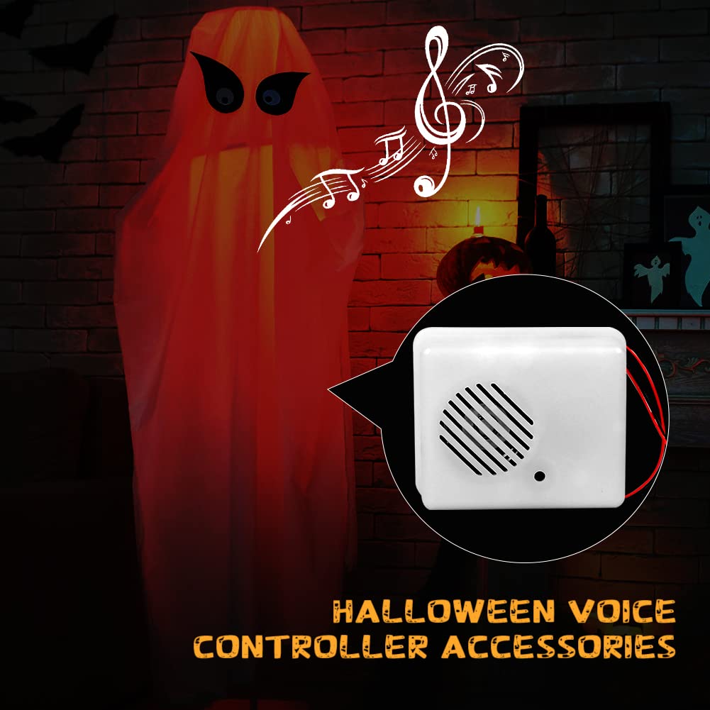 OILK DIY Halloween Sound Sensor, Scream Speaker Horror Screaming Tricky Voice-Activated Props Scary Sound Speaker Sensor for Halloween Party Decoration