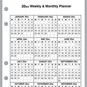 2023 Weekly & Monthly Planner for Compact Size notebooks by Franklin-Covey Compact Size, and Others. 1 Page Per Week, 2 Pages Per Month, Week Starts on Monday. Style D, with Lines.