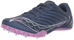 saucony women's spitfire 5 sneaker, indigo/grape, 7