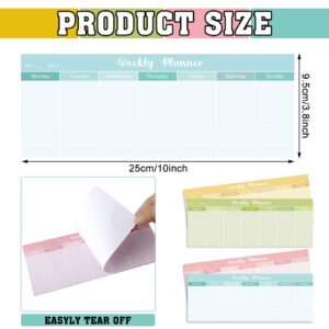 120 Sheets Weekly Planner Notepad Tear off Weekly Planning Pad Weekly to Do List Notepad Weekly Schedule Pad Weekly Calendar for Planner Habit Tracker Reminder Studying Office School Supplies