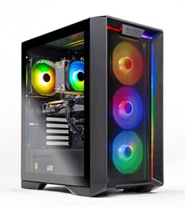 skytech gaming nebula gaming pc desktop – intel core i5 12400f 2.5 ghz, rtx 3050, 1tb nvme ssd, 16g ddr4 3200, 600w gold psu, ac wi-fi, windows 10 home 64-bit