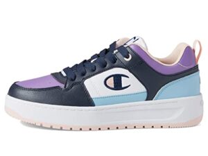 champion drome lo cb w white/navy/candid/mauve 11 m