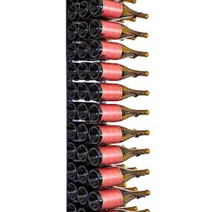 Jagged Ridge Wine Rooms Wall-Mounted Metal Wine Rack - 36 Wine Bottle Holder, Modern, Matte Black, Designed in Canada by Wine Enthusiasts