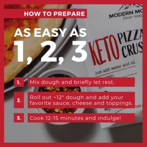 Keto Pizza Crust - Low Carb and Keto Friendly - Only 1g Net Carbs - Incredible Taste and Texture - Zero Sugar - Just Add Water and Oil - Keto Has Never Been So Easy - Keto Food - No Almond Flour - Non-GMO Sourced (7.6oz Mix) (1-Pack)