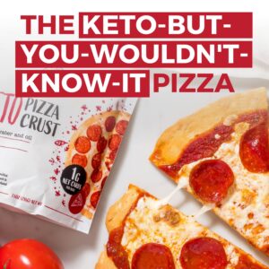 Keto Pizza Crust - Low Carb and Keto Friendly - Only 1g Net Carbs - Incredible Taste and Texture - Zero Sugar - Just Add Water and Oil - Keto Has Never Been So Easy - Keto Food - No Almond Flour - Non-GMO Sourced (7.6oz Mix) (1-Pack)