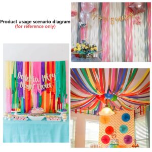 We Moment White Crepe Paper Streamers Party Streamer 1.8 Inch Widening 6 Rolls,White Party Streamer 82 feet per roll for Various Birthday Wedding Festival Celebration Party Decorations