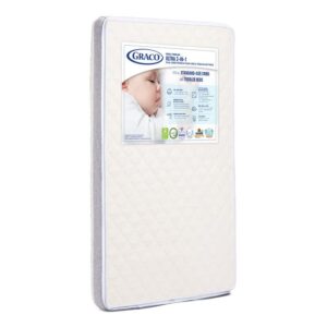 Home Square 2-Piece Set with 4-in-1 Crib Changer & Crib Mattress in White