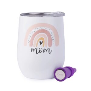 mom tumbler -12oz - mom cup - new mom gifts- mom wine glass - birthday gifts for mom from daughter, son, kids - christmas gifts for mom - mom mug - gift ideas for new moms, first time moms