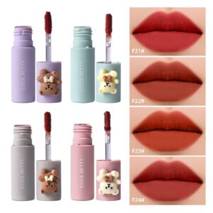 ice love matte velvet lip gloss, velvet fog lip muddy texture,long lasting,non-stick cup,waterproof feminine lipstick, for lips and cheeks. (il-21038x4)