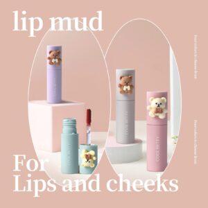 ICE LOVE Matte Velvet Lip Gloss, Velvet Fog Lip Muddy Texture,Long Lasting,Non-Stick Cup,Waterproof Feminine Lipstick, for Lips and Cheeks. (IL-21038x4)