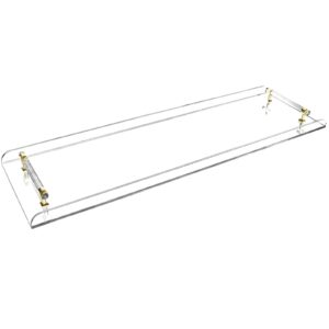 yiyibyus acrylic bathtub caddy, clear, rectangular, 31 x 9 in