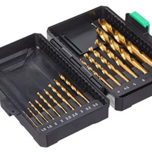 Amazon Brand - Denali 15-Piece Titanium Drill Bit Set