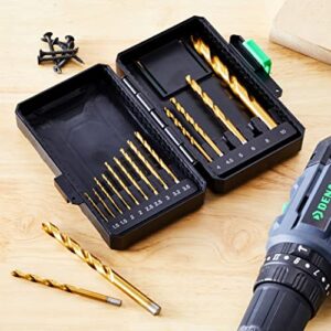 Amazon Brand - Denali 15-Piece Titanium Drill Bit Set