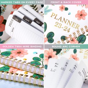 2023 Planner - Planner 2023, with Weekly and Monthly Spreads, 8’’ x 10", Jan 2023 - Dec 2023, Monthly Tabs, Twin-Wire Binding, Thick Paper, Check Boxes, Flexible Cover, Perfect Daily Organizer