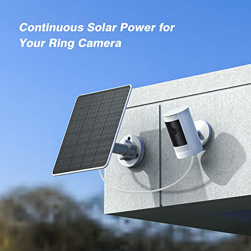 Solar Panel for Ring Camera, Camera Solar Panel Charger for Ring Spotlight Camera Battery and Stick Up Cam Battery, IP65 Waterproof, Adjustable Security Wall Mount, 9.8ft Cable