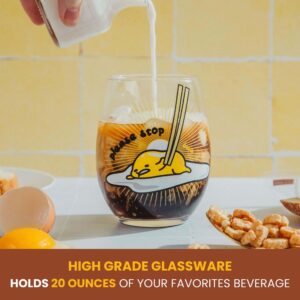 Gudetama 20oz Stemless Glass Multicolor