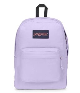 jansport superbreak, pastel lilac, one size