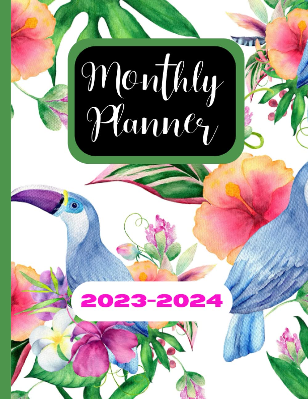 Floral Monthly Planner: 2023-2024 Two Year Calendar Schedule Organizer, January 2023 to December 2024 (24 Months) Large