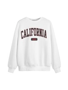 soly hux girl's cute graphic sweatshirt letter print long sleeve crewneck pullover tops white 14y