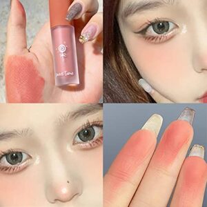 3 Colors Cream Liquid Blush, Velvet Mousse Texture Matte Liquid Blush Makeup, Long Lasting Waterproof, Used for Cheeks to Enhance Complexion Create Natural-Looking Makeup