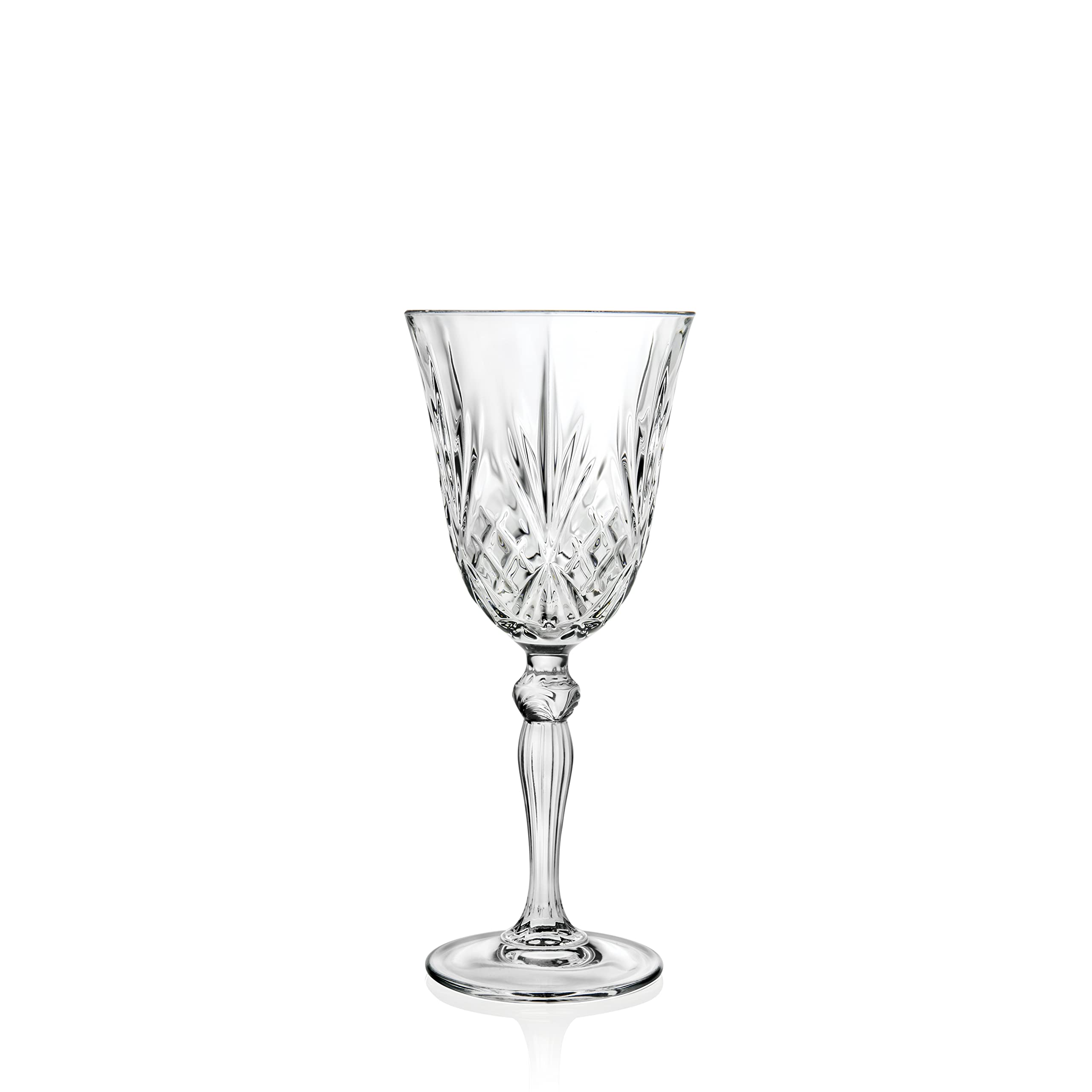 Barski Wine Glass - Goblet - Red Wine - White Wine - Water Glass - Stemmed Glasses - Set of 6 Goblets - Crystal like Glass - 7 oz. Beautifully Cut Designed Made in Europe