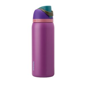 owala freesip insulated stainless steel water bottle with straw for sports and travel, bpa-free, 32-oz, voodoo