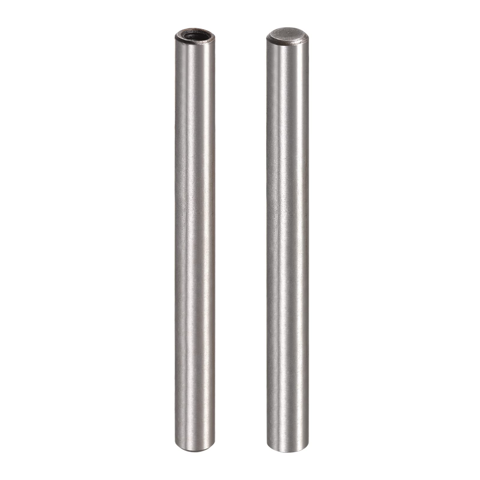 uxcell M4 Internal Thread Dowel Pin 2pcs 6x70mm Chamfering Flat Carbon Steel Cylindrical Pin Bed Bookshelf Metal Devices Industrial Pins