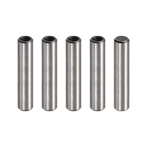 uxcell m5 internal thread dowel pin 5pcs 8x35mm chamfering flat carbon steel cylindrical pin bed bookshelf metal devices industrial pins